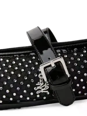 Karl Lagerfeld Karo Crystal-embellished Ballet Flats