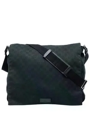 Gucci 2016-2026 Gg Canvas Messenger Bag Crossbody Bag - Black