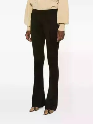 Eric Bompard Rib-knit High-waisted Palazzo Pants