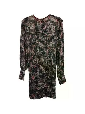 ISABEL MARANT VINTAGE Jirvina Abstract Print Ruffled Dress