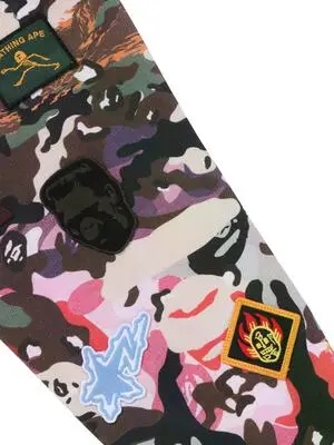 A BATHING APE Hybrid Camo Multi-badge Shark Hoodie