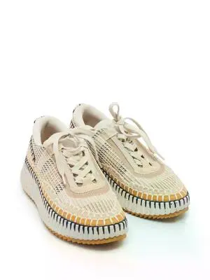 Chloé Nama Lace-up Sneakers - Neutrals