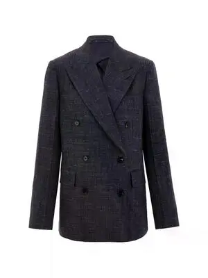 FERRAGAMO Double Breasted Blazer - Blue