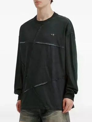 FIVE CM Exposed-seam Logo-plaque Long-sleeved T-shirt