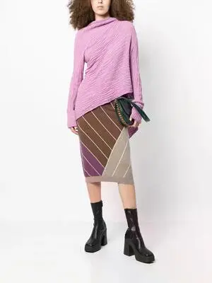 Stella McCartney Knitted Geometric-pattern Skirt