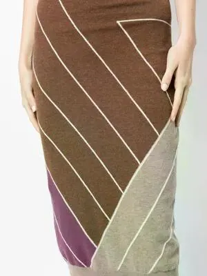 Stella McCartney Knitted Geometric-pattern Skirt