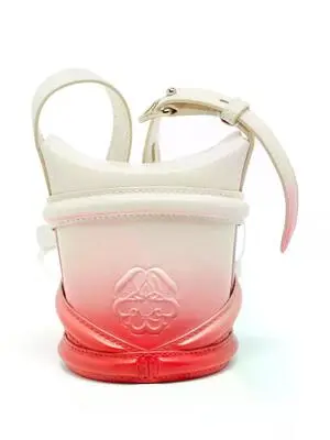 Alexander McQueen Small The Curve Ombré Bucket Bag - Red