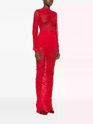 ATU BODY COUTURE Ruched Bead-embellished Maxi Dress