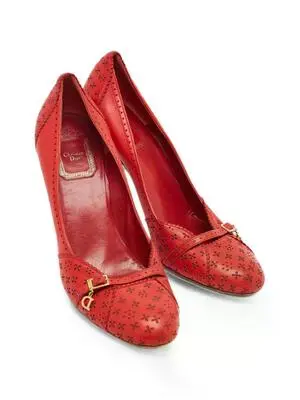 Dior Floral Perforated Buckle Detail Pumps