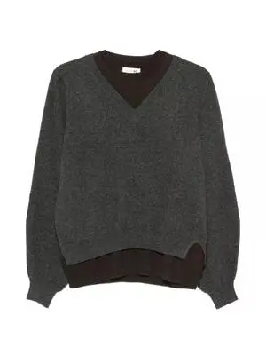 MANZONI 24 Layered V-neck Sweater - Grey