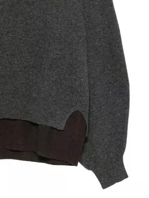 MANZONI 24 Layered V-neck Sweater - Grey