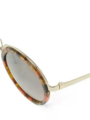 Prada Round Tortoiseshell Sunglasses