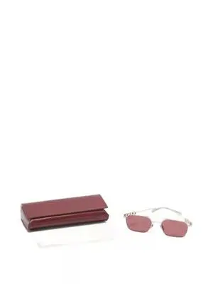 Gucci Logo-lettering Sunglasses - Silver