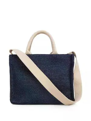 Marni Logo-embroidered Raffia Tote Bag