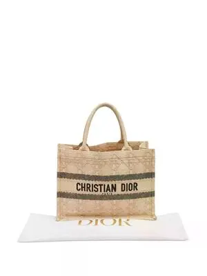 Dior Beige Raffia Cannage Tote Bag