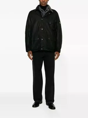 Barbour Waxed Cotton Jacket With Corduroy Collar