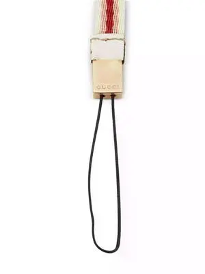 Gucci Striped Canvas Phone Strap