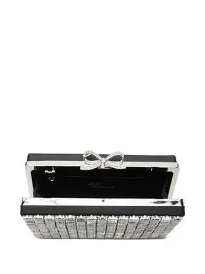 SELF-PORTRAIT Embellished Bow Clutch Bag