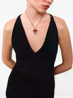 POISONED HEARTS Mosaic Heart Necklace - Silver