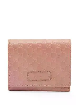 Gucci Microguccissima Trifold Wallet - Pink