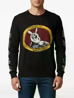Versace Printed Knit Sweater