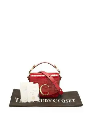 Chloé Mini Croc-embossed Mini Bag - Red