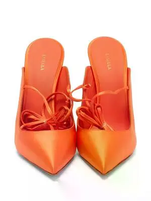 LE SILLA Satin Lace-up Stiletto Pumps