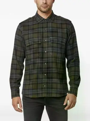 Loro Piana Caral Plaid Overshirt - Grey