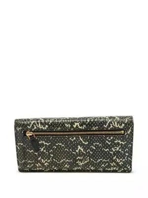 Mcm Snakeskin-embossed Wallet - Black