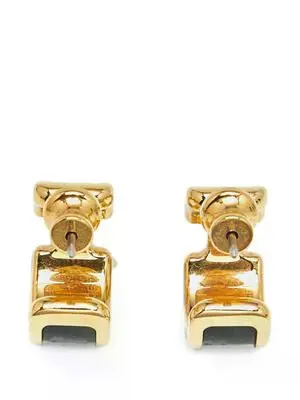 Hermès Olympe Leather Hoop Earrings