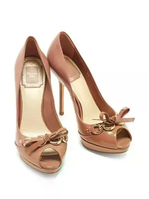 Dior Bow Peep-toe Pumps