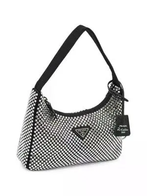 Prada 2000 Re-edition Crystal-embellished Shoulder Bag