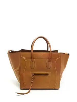 Celine Leather Luggage Tote Bag - Brown