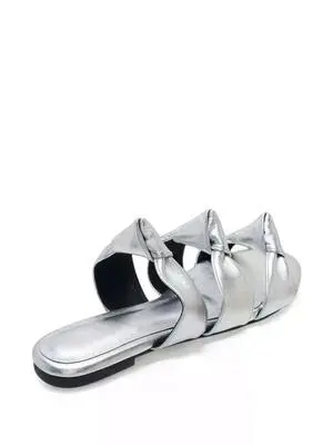 DUET SHOES Bow-detail Metallic Sandals