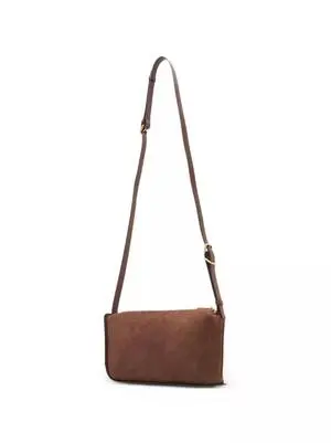 JOY GRYSON Crescent Suede Shoulder Bag - Brown