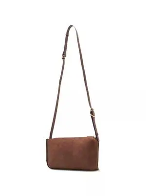 JOY GRYSON Crescent Suede Shoulder Bag - Brown