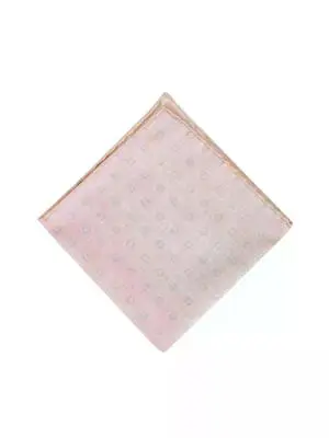 PAOLO ALBIZZATI Geometric-print Polka-dot Pocket Square - Neutrals