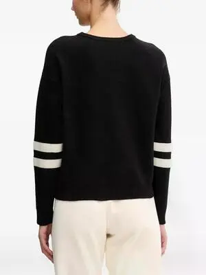Dkny Crew-neck Stripe-detail Sweater