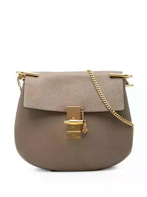 Chloé 2016 Small Grained Calfskin Drew Crossbody Bag - Brown
