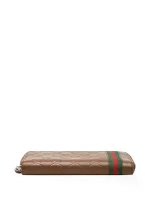 Gucci 2000-2015 Guccissima Web Zippy Wallet Long Wallets