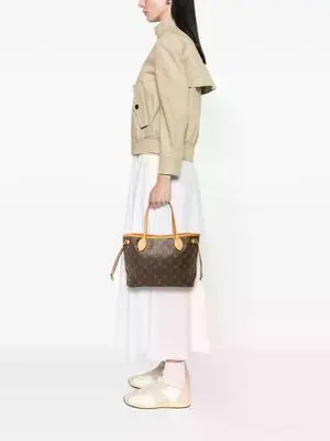 LOUIS VUITTON 2014 Monogram Neverfull Pm Tote Bag - Brown