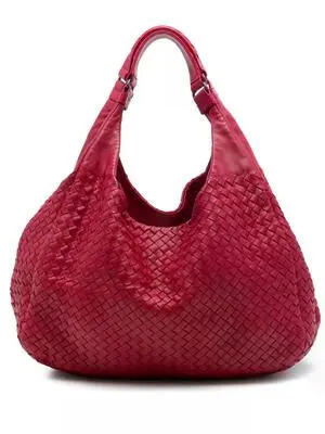 Bottega Veneta 2012-2026 Large Nappa Intrecciato Campana Hobo Bag - Red
