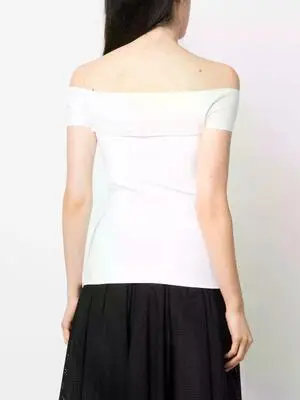 Philosophy Di Lorenzo Serafini Off-shoulder Short-sleeve Top - White
