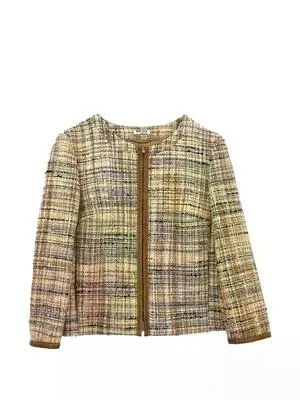 Miu Miu Zip-up Tweed Jacket