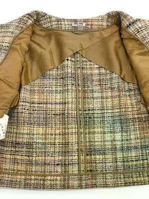 Miu Miu Zip-up Tweed Jacket