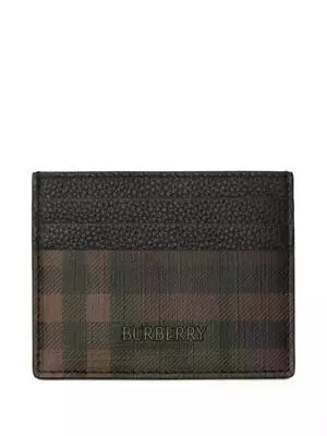 Burberry Check Card Case - Brown