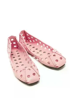 Alaïa Cut-out Ballet Flats - Pink