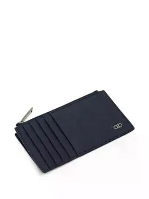 FERRAGAMO Gancini Zipped Cardholder - Blue