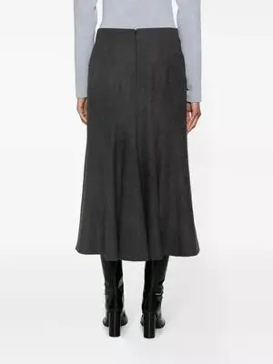 Alberta Ferretti A-line High-waist Midi Skirt