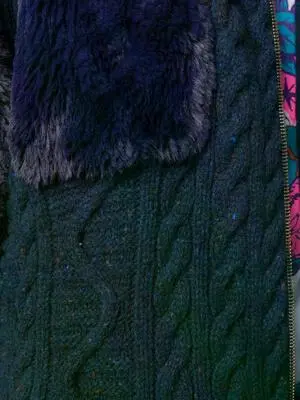 Stella McCartney Cable-knit Faux-fur Cardigan